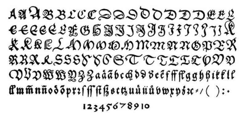 Historia de la tipografía gótica Fraktur | FOROALFA